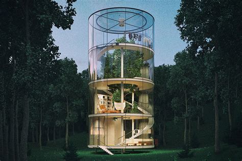 Tree In The House A Modern Tree House Design By Amasow