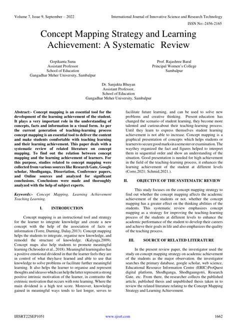 Pdf Concept Mapping Strategy And Learning Achievement A Systematic