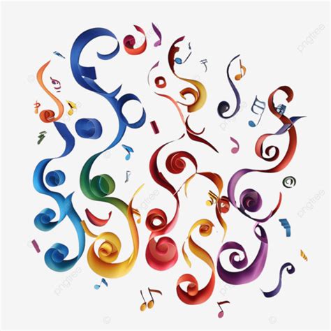 다채로운 음표 멜로디 노래 스펙트럼 Png 일러스트 및 이미지 에 대한 무료 다운로드 Pngtree