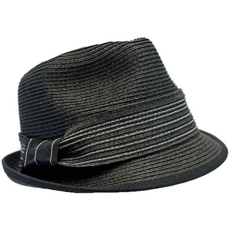Black Woven Crushable Unisex Fedora Hat Black Fedora Hat Long Brim