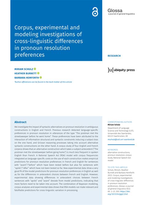 Pdf Corpus Experimental And Modeling Investigations Of Cross