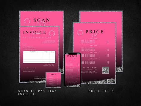 Beauty Branding Kit Canva Branding Kit Beauty Branding Pink Etsy