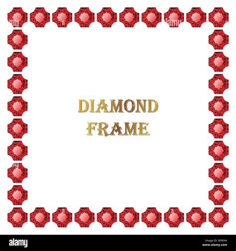 Ruby Square Frame Stock Vector Image And Art Alamy