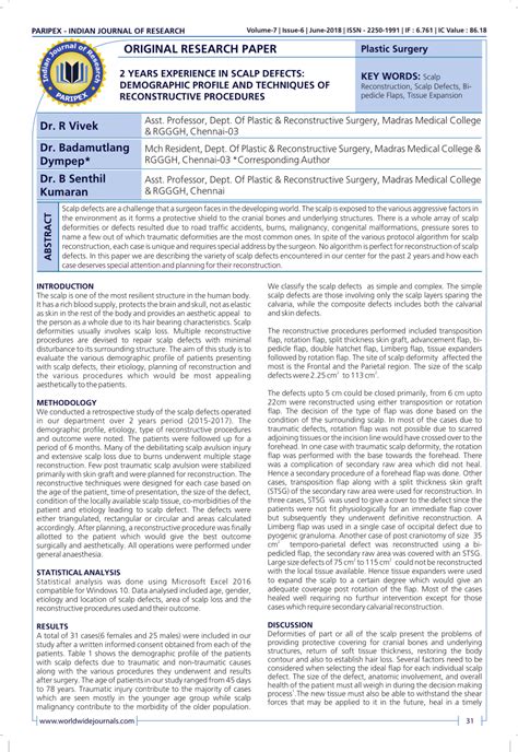 Pdf Years Experience In Scalp Defects Demographic Profile And Techniques Of Reconstructive