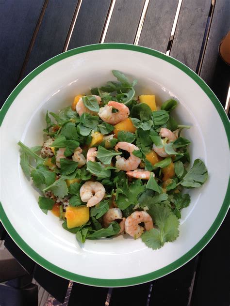 Prawn Mango And Quinoa Salad With Mango Lime And Chilli Dressing