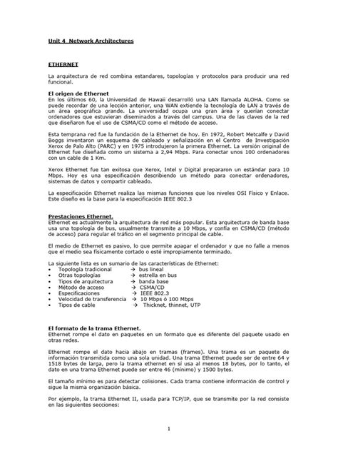 unit 4 network architectures pdf