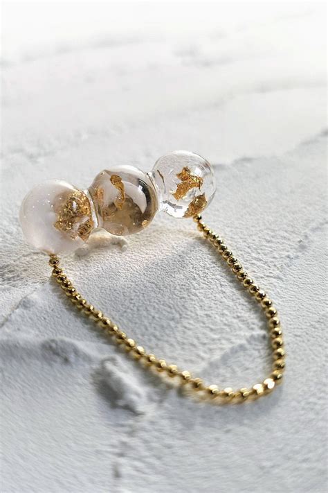 Moya Horizontal Orbs Hand Molded Orb Earrings Maison Miak