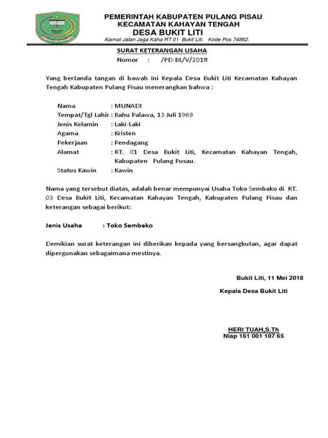Detail Surat Izin Usaha Dari Rt Koleksi Nomer 32