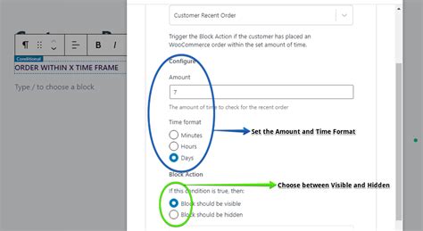 WordPress Block Visibility By WooCommerce Customer Recent Order