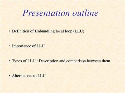 PPT Local Loop Unbundling Dr ZOUAKIA Rochdi ANRT PowerPoint