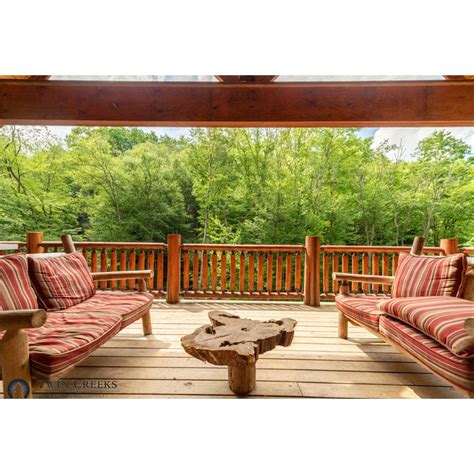 Northern White Cedar Log Railing Twin Creeks Twin Creeks Log Home