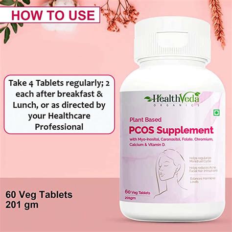 Buy Health Veda Organics Plant Based Pcos Multivitamin Supplement 60