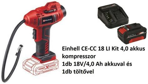 Vásárlás Einhell Ce Cc 18 Li Kit Kompresszor árak összehasonlítása Ce