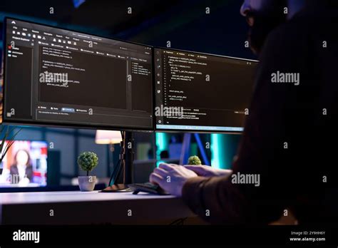 It Professional Working From Home Developing Software In Java Programming Language Using Pc