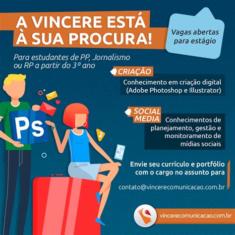 Agência abra vagas para estágio Publicitando Josué Brazil
