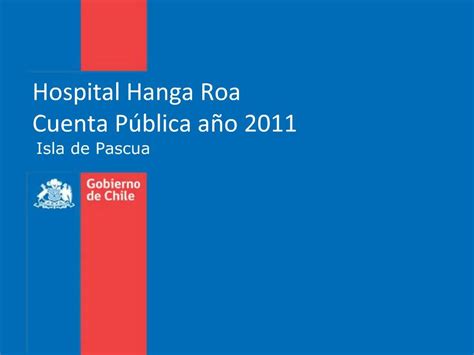 PPT Hospital Hanga Roa Cuenta P Blica A O 2011 PowerPoint