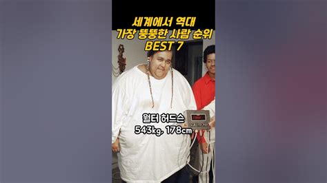 세계에서 역대 가장 뚱뚱한 사람 순위 Best 7 Youtube