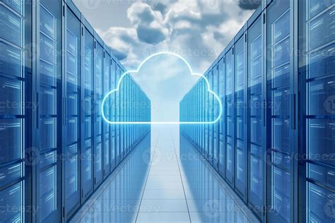Ai Generated Cloud Computing Technology In Data Centers Digital Innovation 38077407 Stock