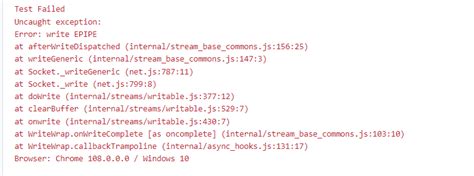 Getting Sometime Uncaught Exception Error Write EOF OR Uncaught
