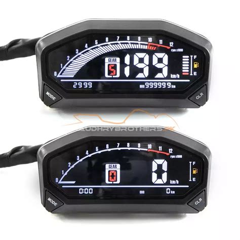 7 Colour Digital Speedometer Dolphin Style Chaudhrybrotherspk