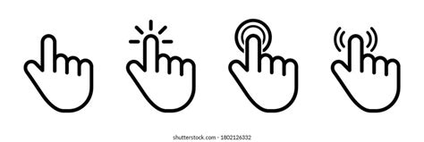 Mouse Click Cursor Icon Black Solid Stock Vector Royalty Free Shutterstock