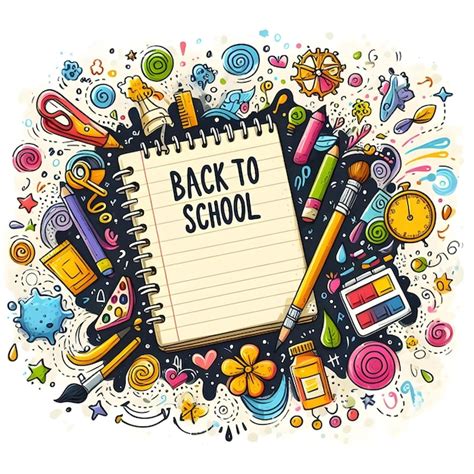 Back To School Notepad Premium Ai Generated Image