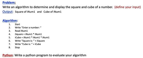 Solved Write An Algorithm To Determine And Display The Chegg