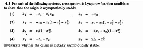 Solved 43 For Each Of The Following Systems Use A