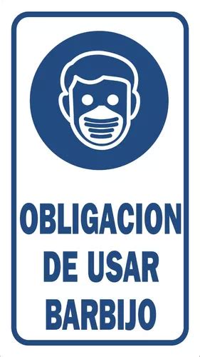Calco Adhesivo Obligación De Usar Barbijo 9x16