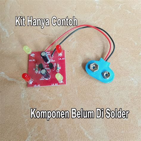 Jual Trg Paket Diy Kit Flip Flop 4 Led Lengkap Dengan Socket Baterai
