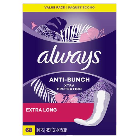 Always Anti Bunch Xtra Protection Extra Long Unscented Liners Value