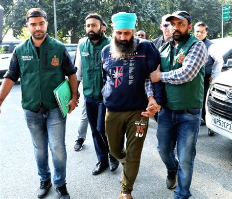Delhi Police Special Cell Officers Escort Rajwinder Singh To Patiala Court