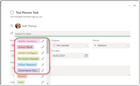 Planner Now Has 25 Labels To Use For Tasks One Minute Office Magic