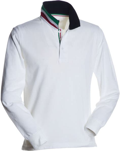 Polo Manica Lunga Payper Long Nation Maglia Tricolore In Cotone Uomo Ebay