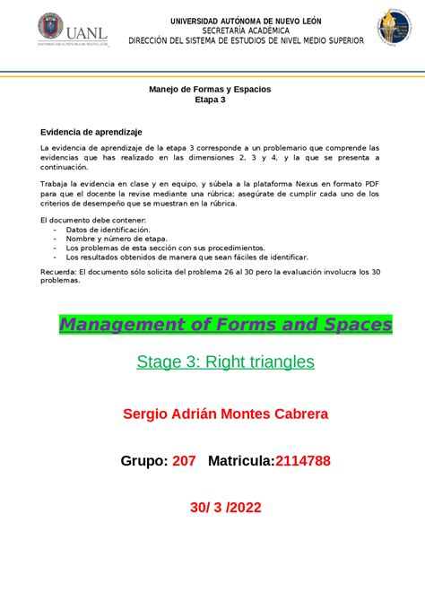 Evidence 3 2 Integrative Activity Nexus Ejercicios De Matemáticas