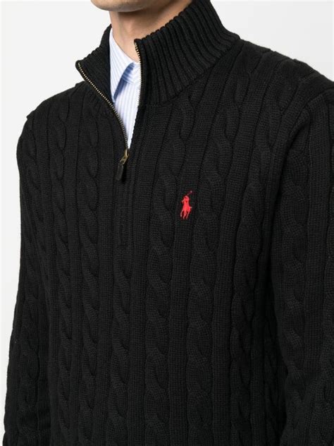 Actualizar 38 Imagen Ralph Lauren Cable Knit Zip Up Sweater Abzlocal Mx
