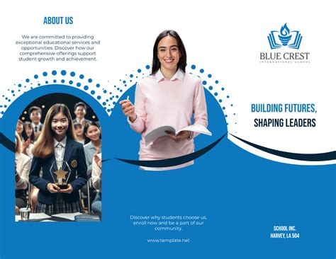 Free School Application Brochure Template To Edit Online