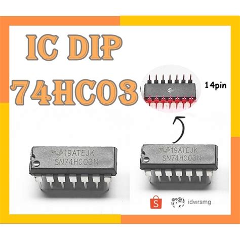 74hc03 Dip Ic 7403 Quad 2 Input Nand Gate 74hc03 74hc03n Dip Shopee