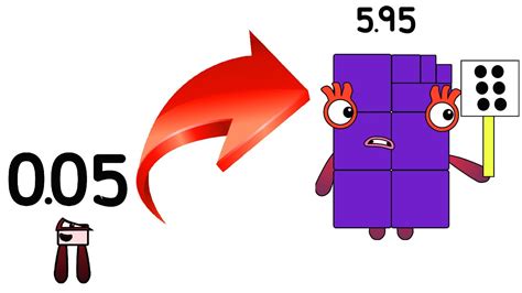 Numberblocks Full Season Numberblock Band 20ths 0 05 To 5 95 Youtube