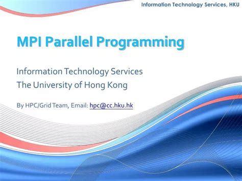 Ppt Mpi Parallel Programming Powerpoint Presentation Free Download