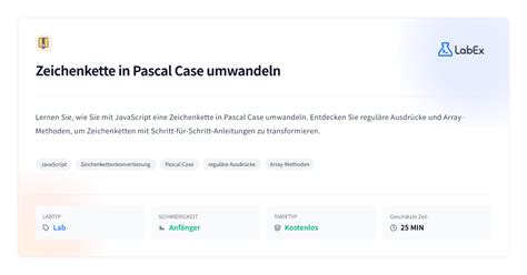javascript zeichenkettenkonvertierung pascal case labex
