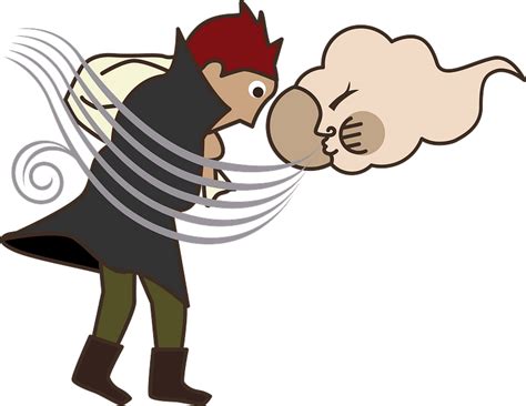 North Wind Blowing Clipart