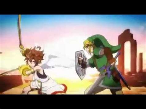 Super Smash Brothers Wii U 3DS Palutena Trailer Link Vs Pit Anime