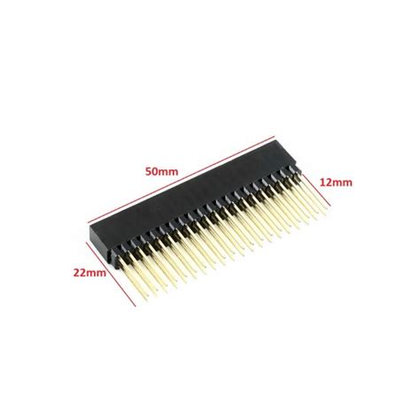 Buy 2x20 Stackable Female Header For Raspberry Pi Hats 254mm Pitch
