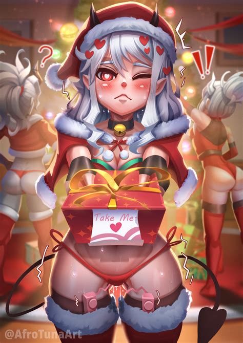 Rule 34 3girls Afrotuna Ass Bra Christmas Clothing Helltaker High