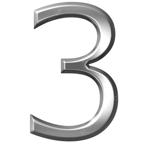 3d Plata Número 3 Tercero Png Dibujos Número Plata Marcos Png Imagen