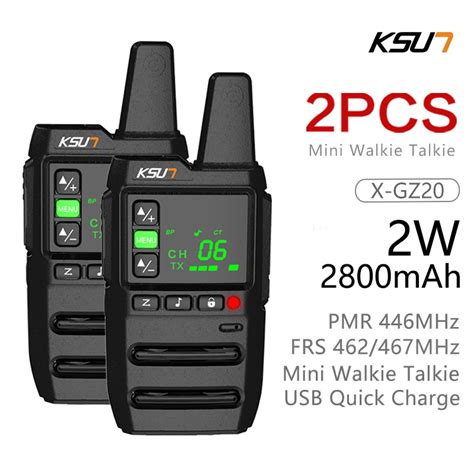 Ksun X Gz20 워키 토키 2 Pcs Pmr446 무전기 휴대용 라디오 양방향 마이크로 Usb 충전 티몬