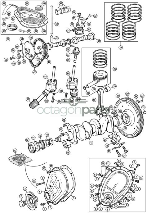 18i Bearing Set Crankshaft Main Standard Octagon Parts