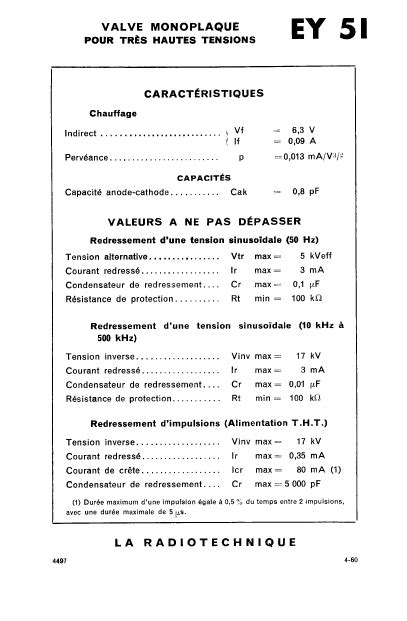 Ey51 Datasheet La Radiotechnique
