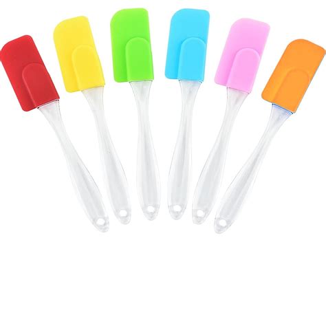 Ofefe 6 Piece Mini Silicone Spatula Set Small Rubber Spatulas Handle